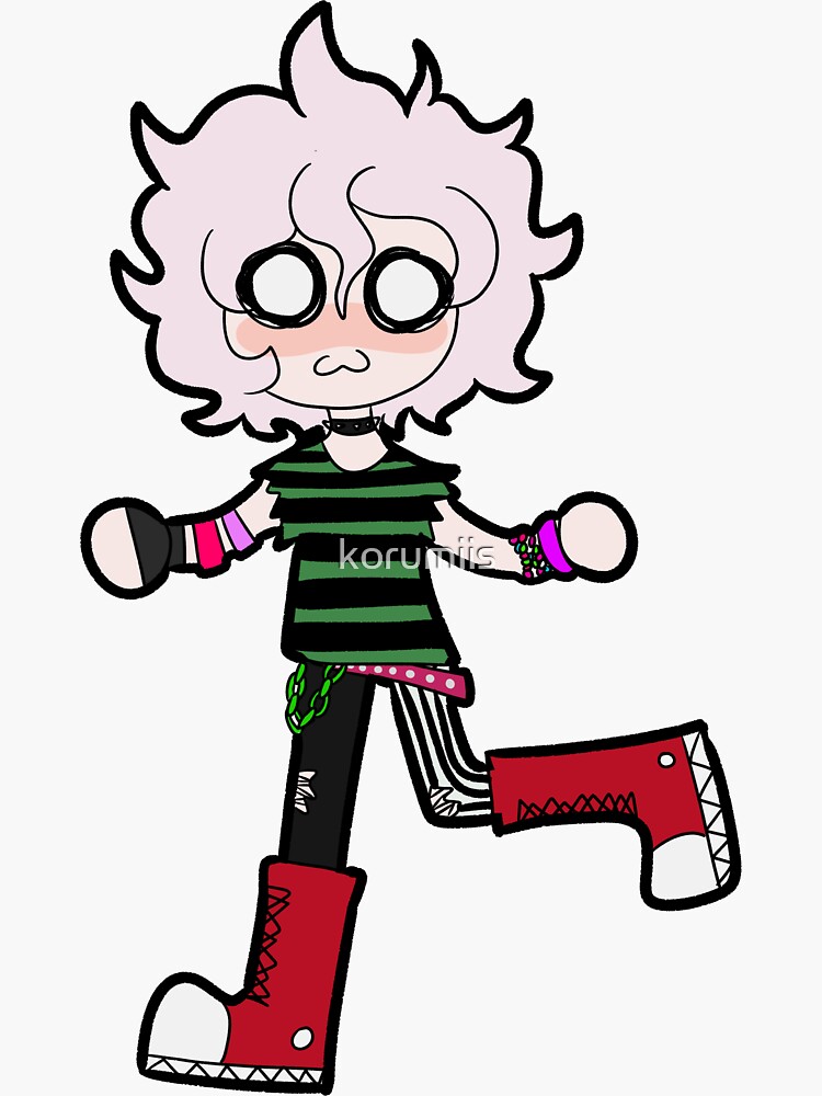 "scenecore nagito komaeda" Sticker for Sale by korumiis | Redbubble