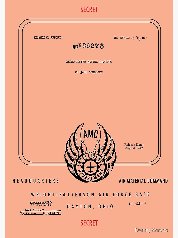 Lámina fotográfica «Project Grudge (Portada original del informe de ...