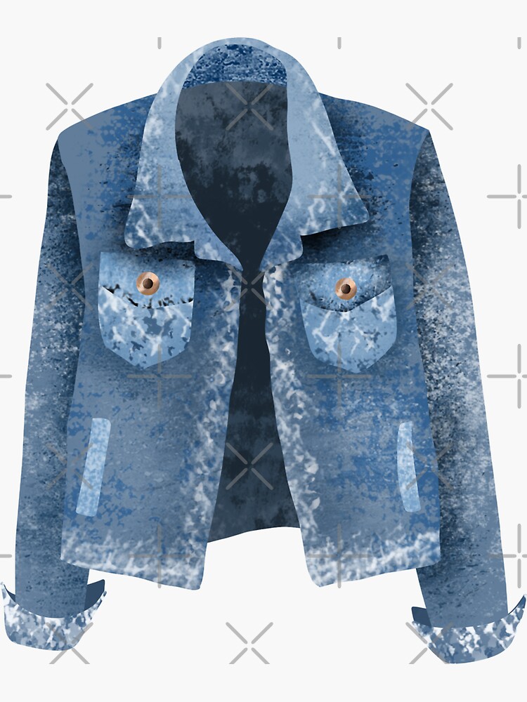 "Jean jacket" Sticker by mikaylamjones | Redbubble