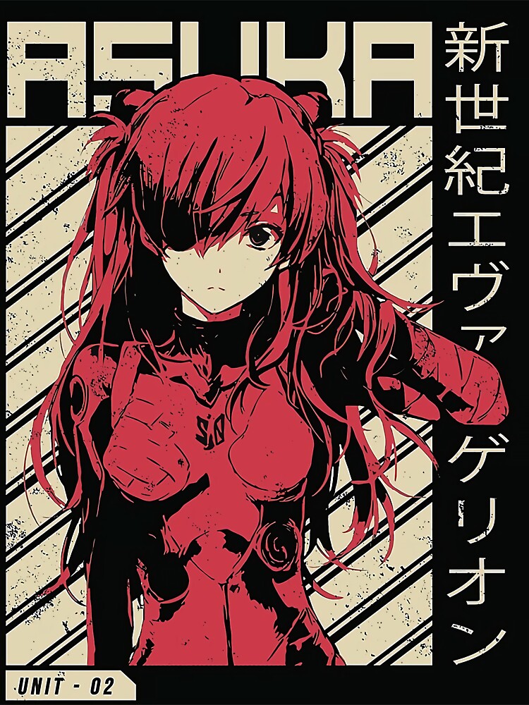 "Evangelion - Asuka" Sticker for Sale by monroejason5 | Redbubble