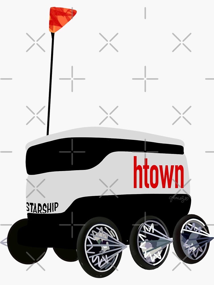 "Starship Htown" Sticker for Sale by Annie Brow | Redbubble