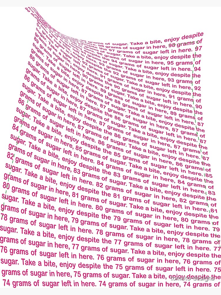 "Sweet Sugar Poem Print " Poster by tomato-designs | Redbubble