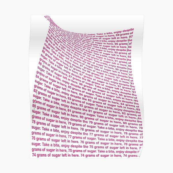 "Sweet Sugar Poem Print " Poster by tomato-designs | Redbubble