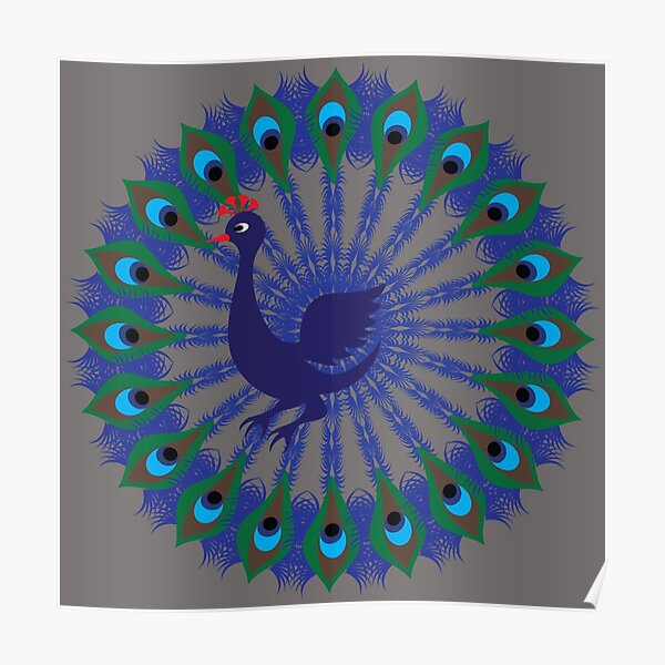 "peacock chakra t-shirt design" Poster by maheshchandra | Redbubble