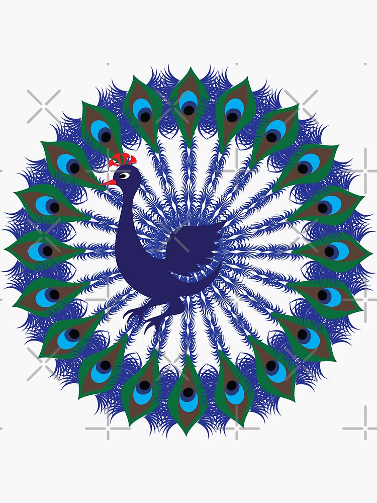 "peacock chakra t-shirt design" Sticker for Sale by maheshchandra ...