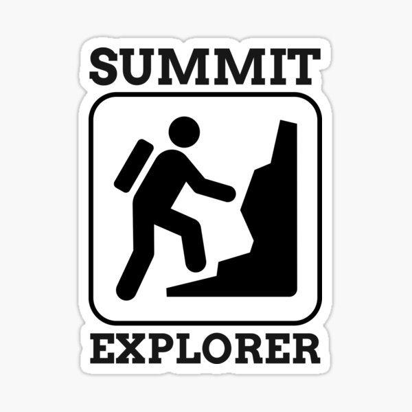 "summit explorer" Sticker by Animalhead | Redbubble
