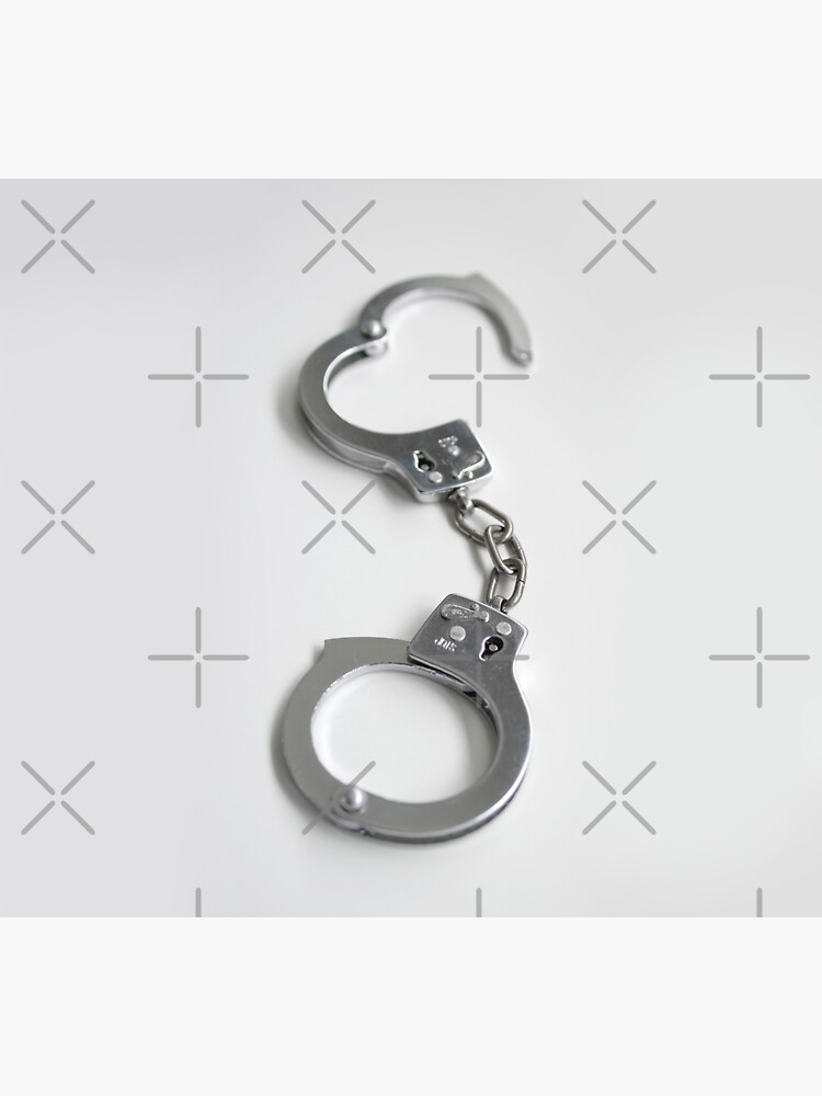 "stainless steel metal handcuffs" Sticker by anthoatana | Redbubble