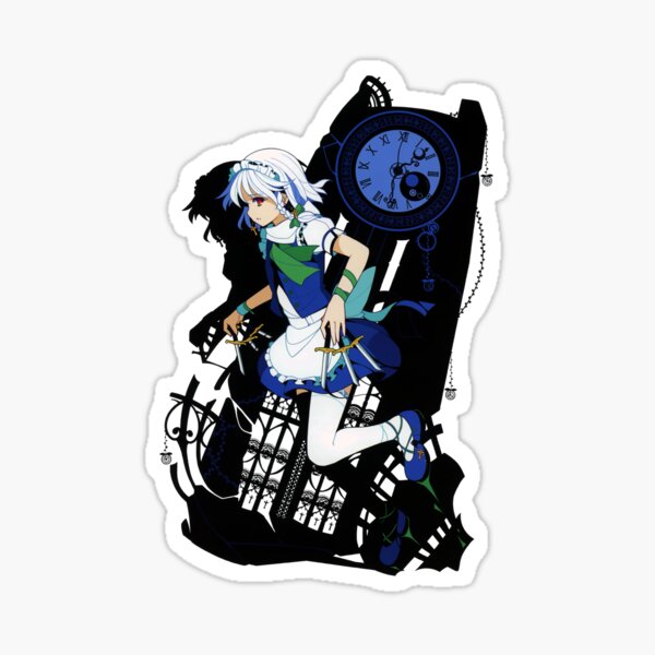 "Touhou Project - Sakuya Izayoi" Sticker for Sale by Styletto | Redbubble