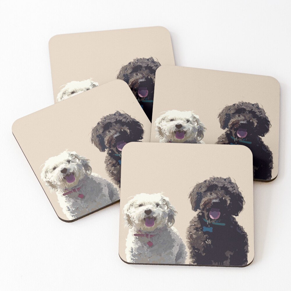 "Dogs" Coasters (Set of 4) for Sale by YSied | Redbubble