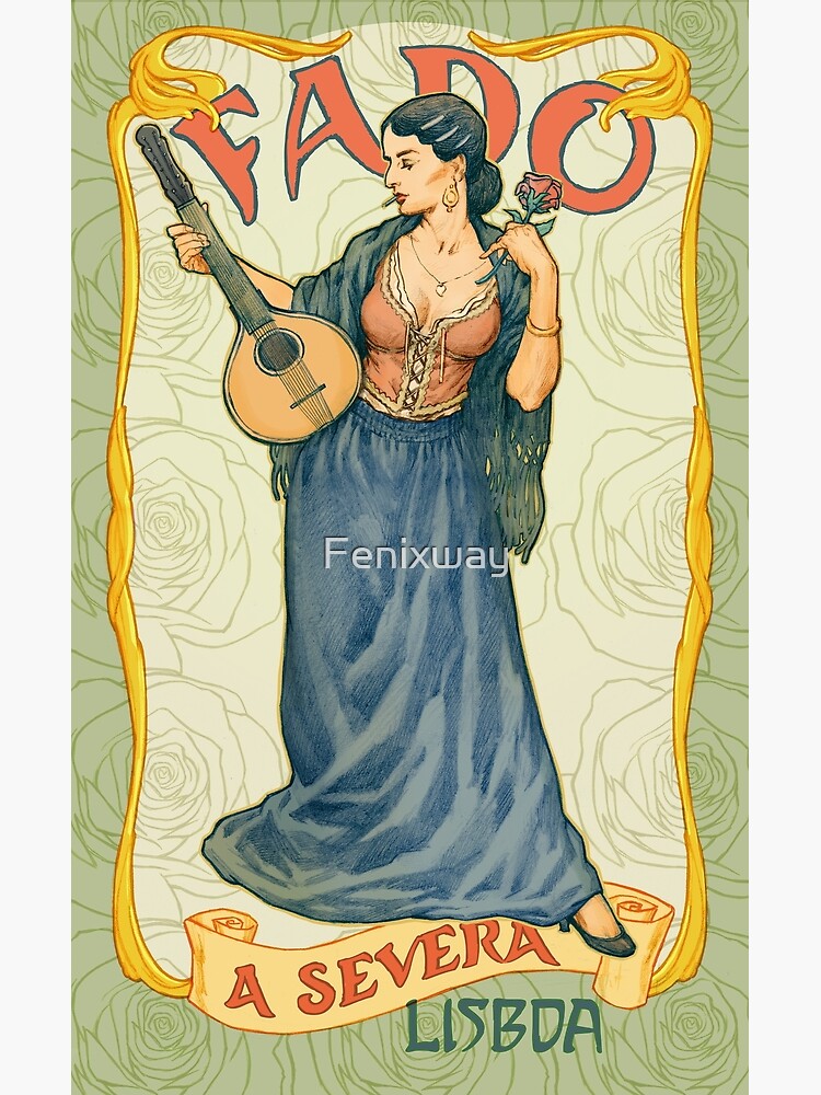 Poster « Affiche de Fado de Lisbonne », par Fenixway | Redbubble
