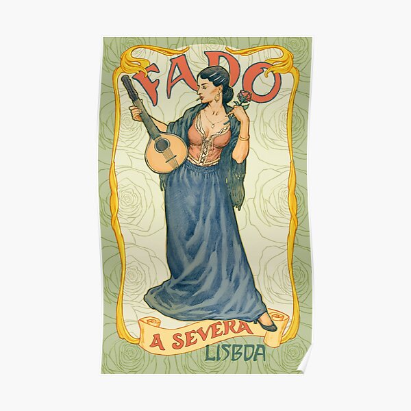 Poster « Affiche de Fado de Lisbonne », par Fenixway | Redbubble