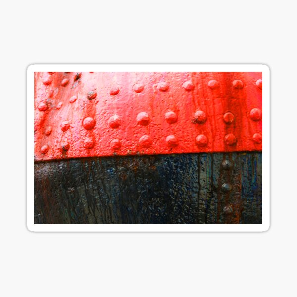 "red and black metal buoy" Sticker for Sale by anthoatana | Redbubble