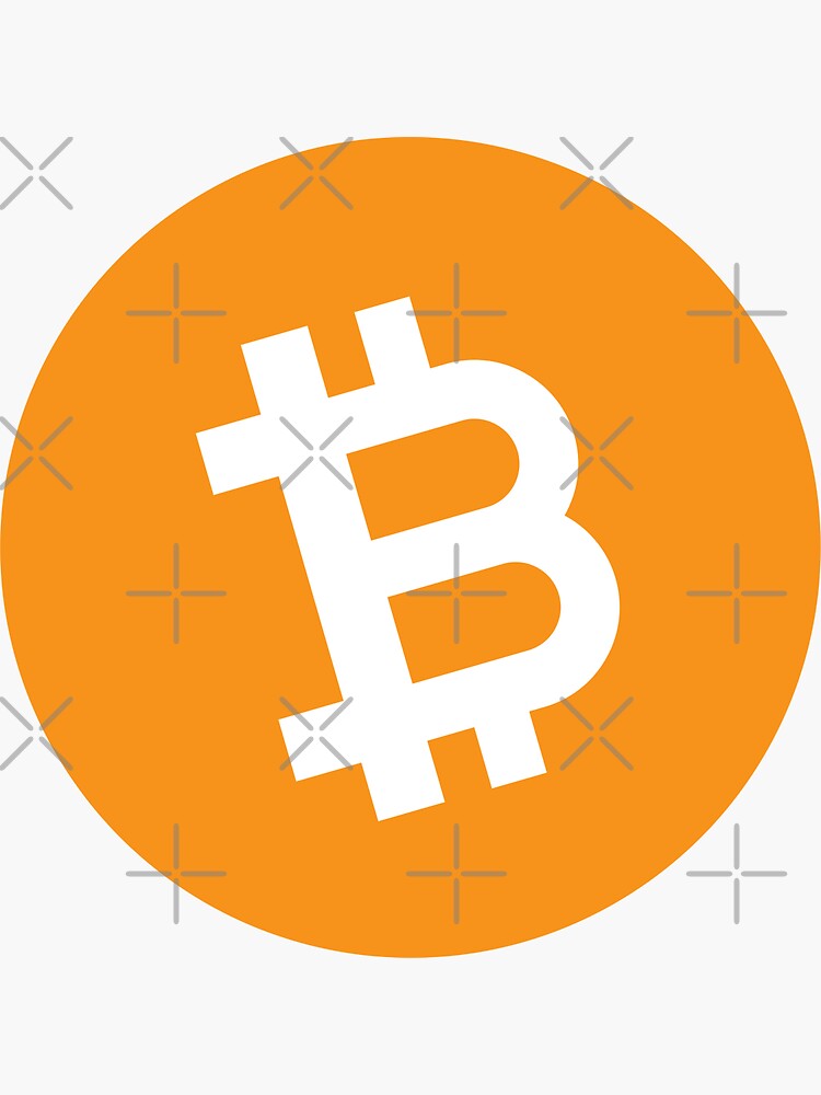 "Bitcoin BTC Classic Cryptocurrency Logo" Sticker for Sale by ...