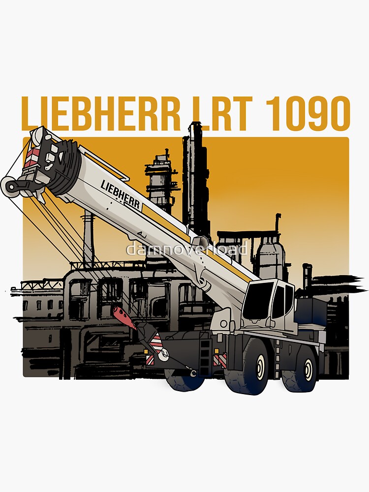 "Mobile Crane Construction" Sticker for Sale by damnoverload | Redbubble