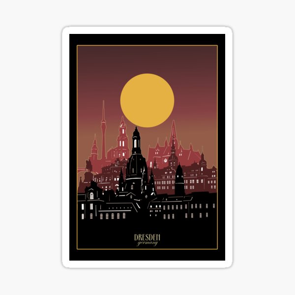 "dresden skyline" Sticker for Sale by BekimART2 | Redbubble
