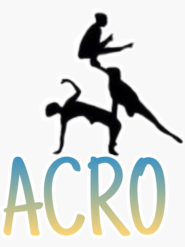 "acro / acrobatic gymnastics" Sticker for Sale by juleenvdp | Redbubble