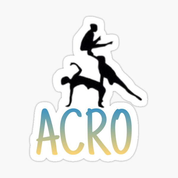 "acro / acrobatic gymnastics" Sticker for Sale by juleenvdp | Redbubble