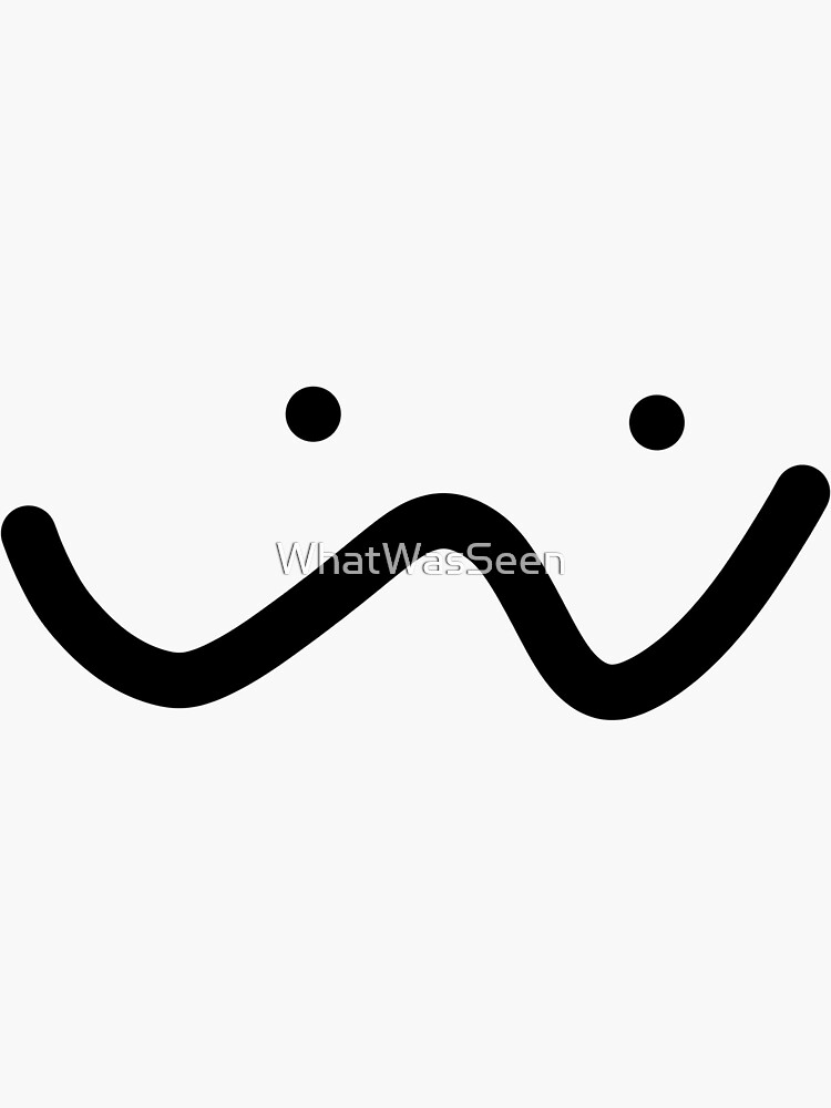 "Wiggly face" Sticker for Sale by WhatWasSeen | Redbubble