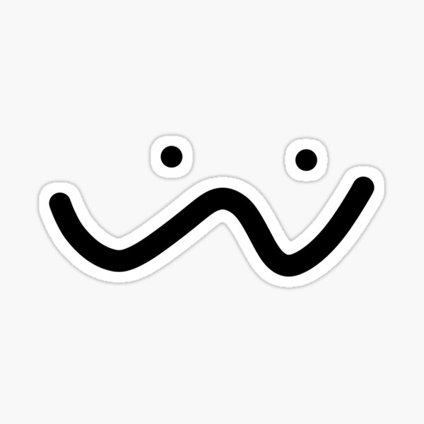 "Wiggly face" Sticker for Sale by WhatWasSeen | Redbubble