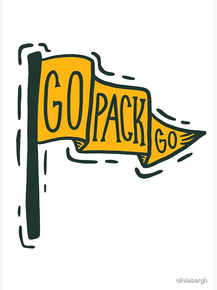 "Go Pack Go Flag" Poster for Sale by oliviabergh | Redbubble