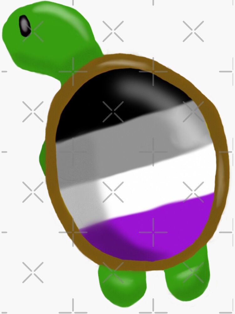 "Asexual - Queer Turtle Power" Sticker for Sale by AwkwardTurtleaf ...