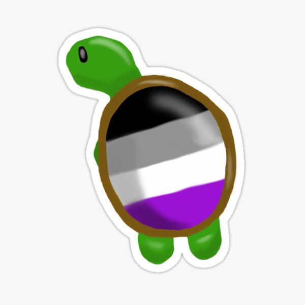 "Asexual - Queer Turtle Power" Sticker for Sale by AwkwardTurtleaf ...