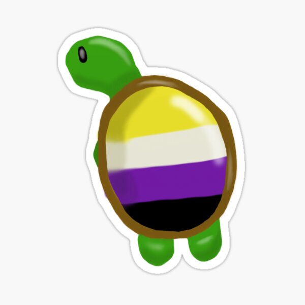 "NonBinary - Queer Turtle Power" Sticker for Sale by AwkwardTurtleaf ...