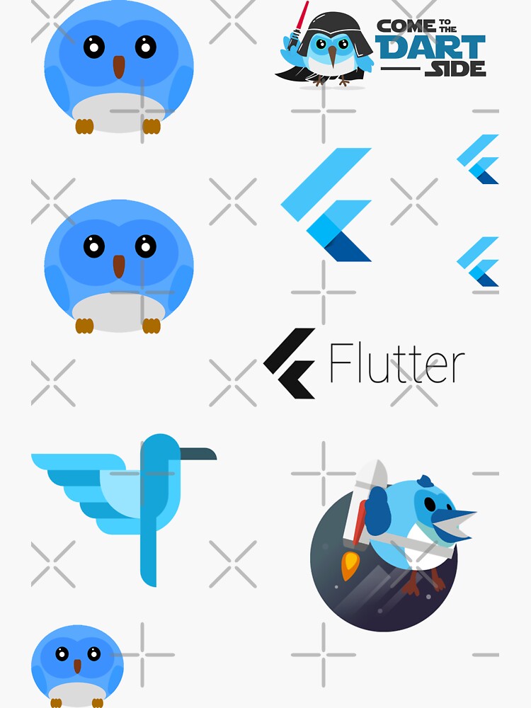 "flutter sticker" Sticker for Sale by leesander | Redbubble