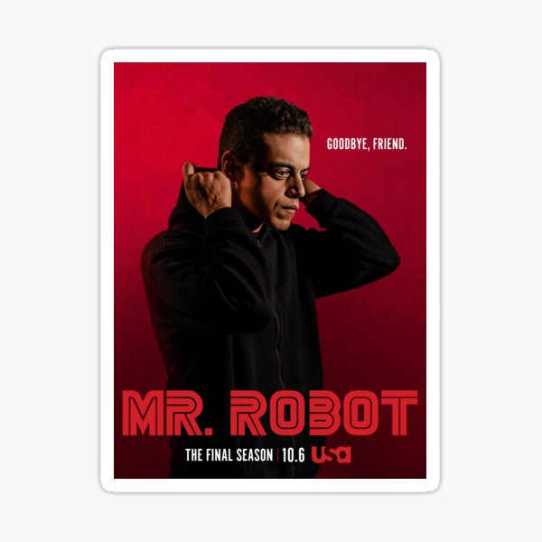 "Mr Robot Goodbye Friend" Sticker for Sale by MandaStarlight | Redbubble