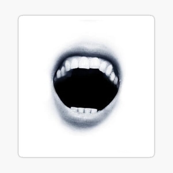 "giant open mouth" Sticker for Sale by EZ2love | Redbubble