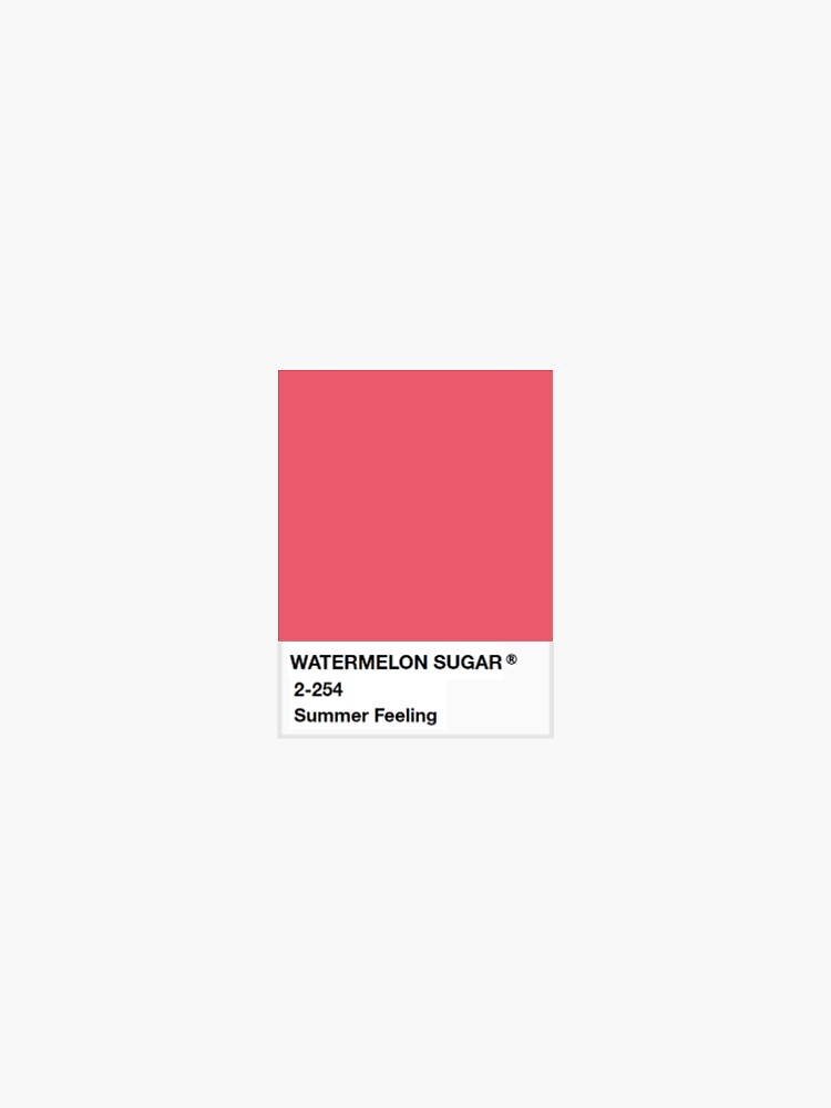"WATERMELON SUGAR PANTONE STICKER (HARRY STYLES)" Sticker for Sale by ...