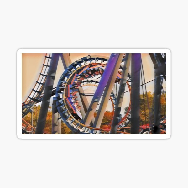 "Vortex, Kings Island - Art" Sticker by kylelightss | Redbubble