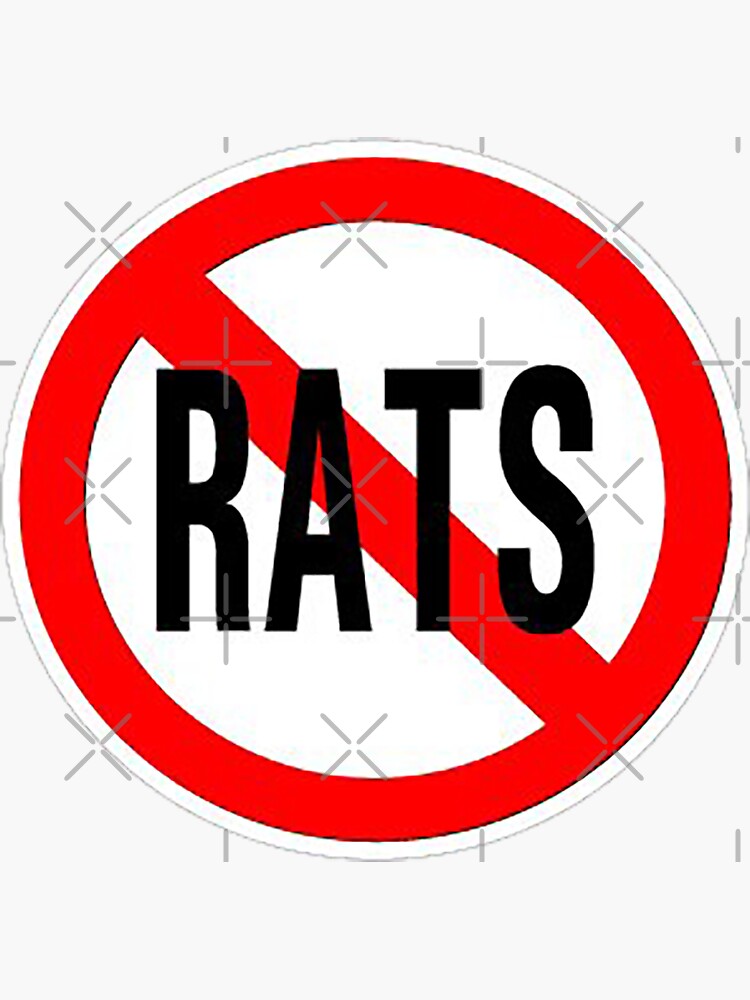 "No Rats" Sticker for Sale by unionpride | Redbubble