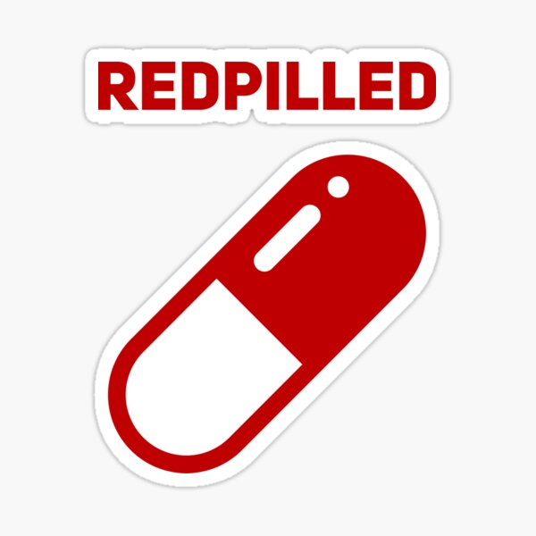 "Redpilled" Sticker for Sale by Joepseudo | Redbubble