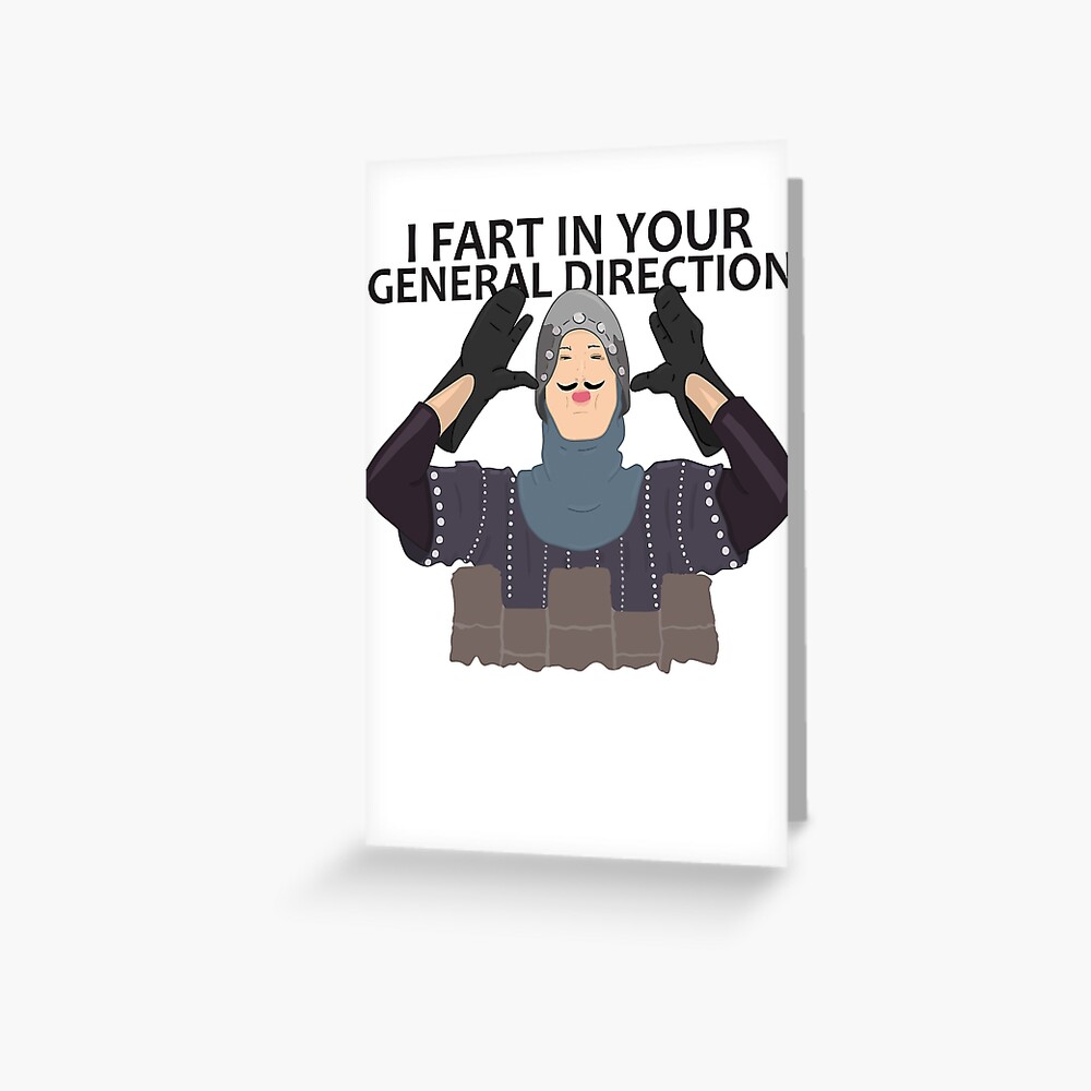 "Monty Python French Knight Fart" Greeting Card for Sale by ...