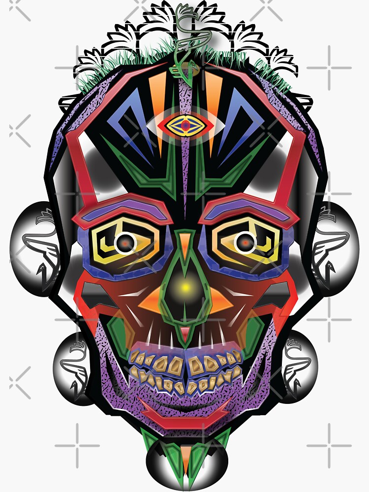 "Skull Traction" Sticker by Vanwizle | Redbubble