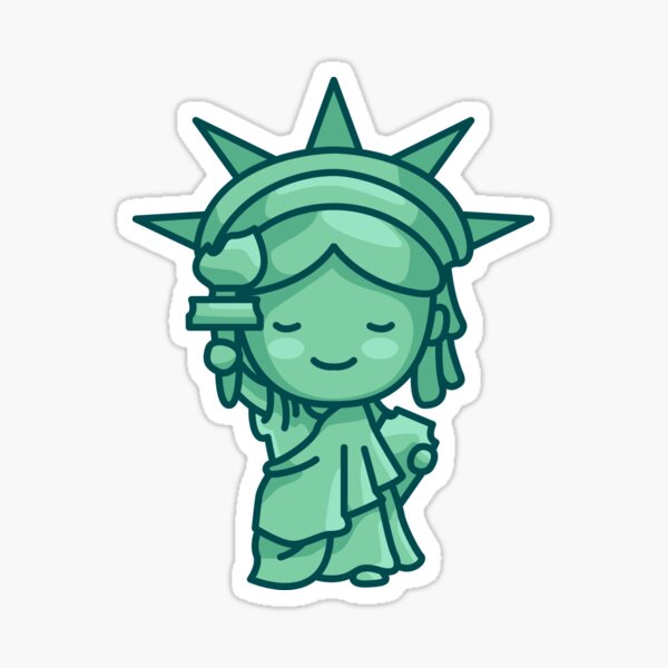 "Statue of Liberty comic." Sticker by emphatic | Redbubble