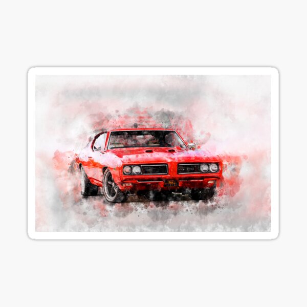 "1969 Pontiac GTO - The Judge" Sticker by theodordecker | Redbubble