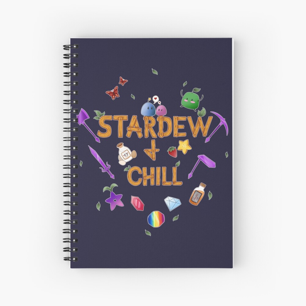 "Stardew and Chill" Spiral Notebook by Kei-Ivory | Redbubble