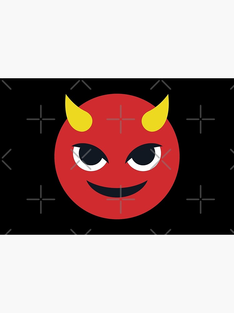 "Evil Smiley, Devil Face, Horns, Lucifer, Emoji, Emoticon" Poster by ...