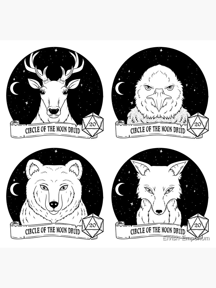 "Druid Circle of the Moon Wildshape collection" Poster for Sale by ...