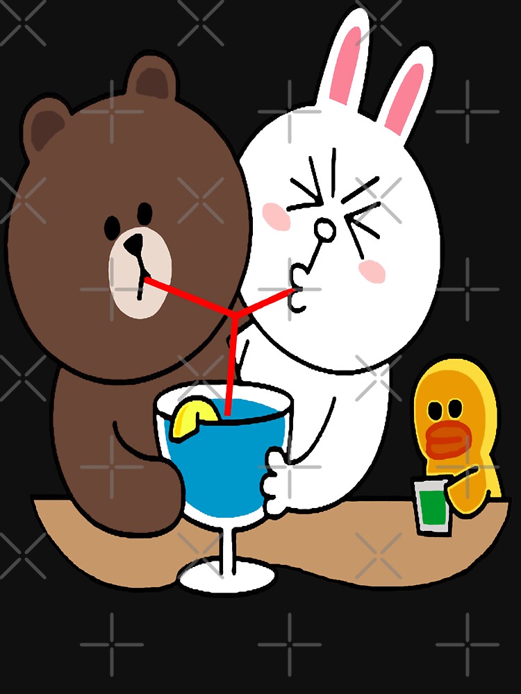 "Cute brown bear cony bunny rabbit duck drinking" T-shirt for Sale by ...