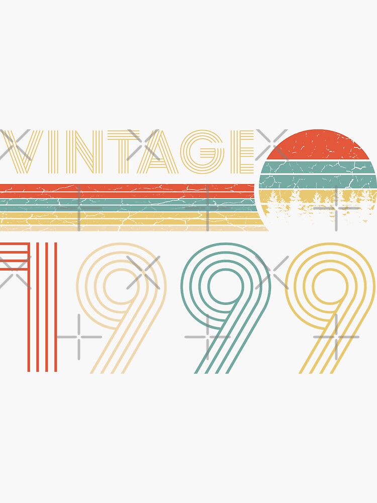 "vintage 1999" Sticker by mansourbm | Redbubble