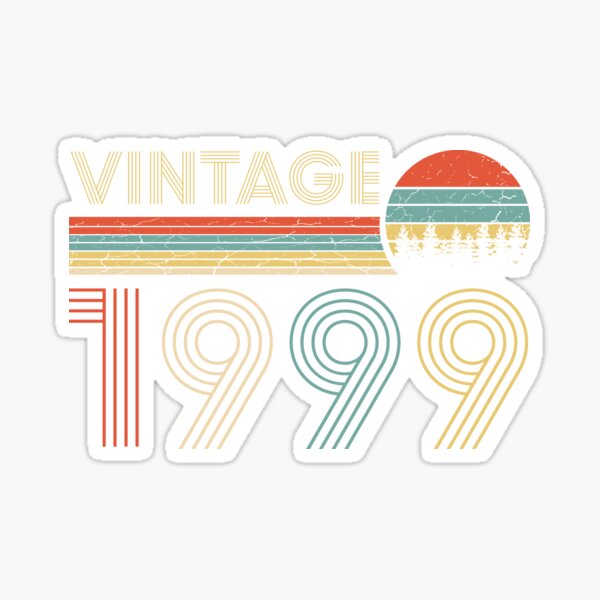 "vintage 1999" Sticker by mansourbm | Redbubble