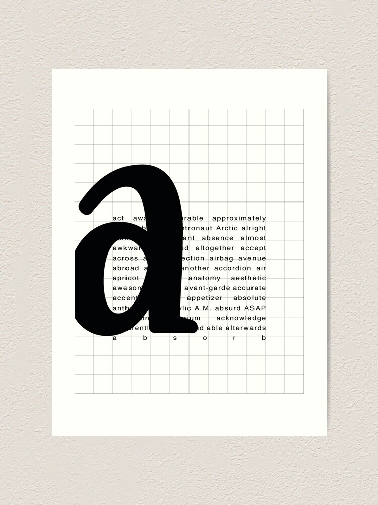 Lámina artística «Lámina - Palabras con letra A - Letras y letra ...