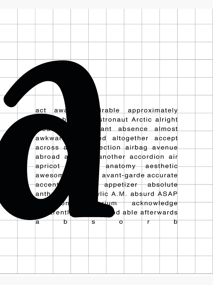 Lámina artística «Lámina - Palabras con letra A - Letras y letra ...