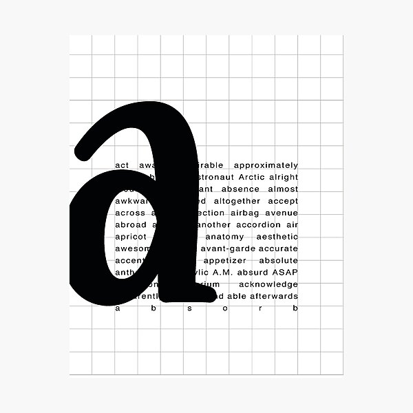 Lámina fotográfica «Lámina - Palabras con letra A - Letras y letra ...