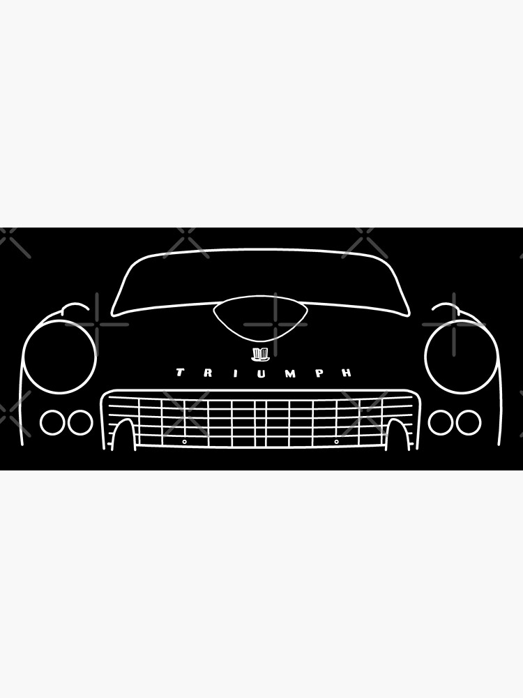 "Triumph GT6 Mk1 classic car outline graphic (white)" Photographic ...
