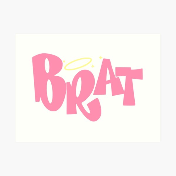 "Brat logo" Art Print for Sale by ShopBabyPinkco | Redbubble