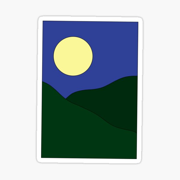 "Moonlight" Sticker for Sale by oliviaskye | Redbubble